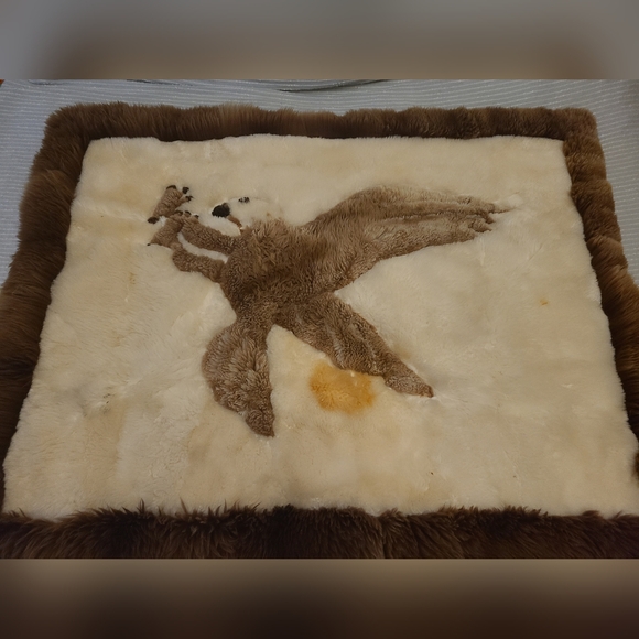 Other | Vintage 10 Alpaca Eagle Tapestry 45ft Preowned Stainsrips ...